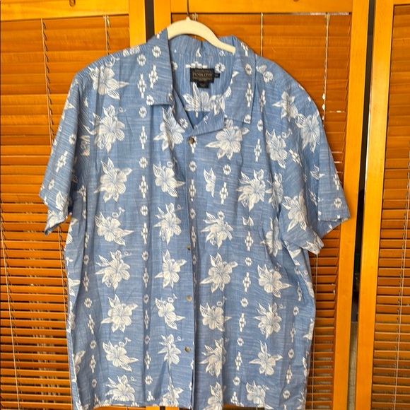 Pendleton | Shirts | Pendleton Blue And White Floral Casual Shirt ...